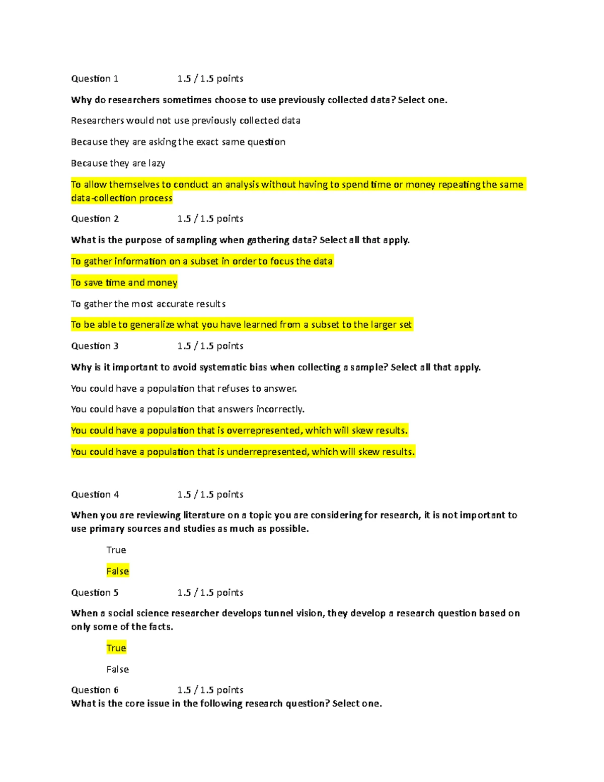 SCS285 mod3quiznotes B - Answers in bold – 100% What are some of the ...