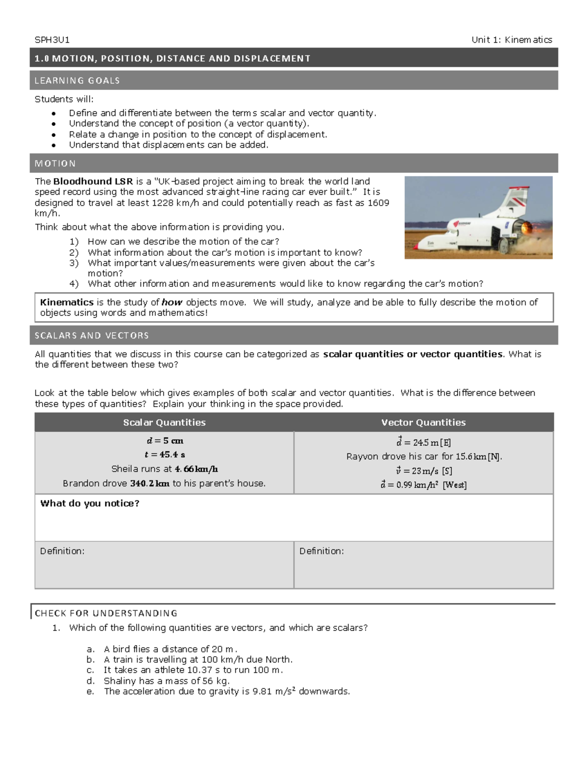 1.0 Intro-Scalar-Vector-Position-Distance-Displacement - 1 MOTION ...