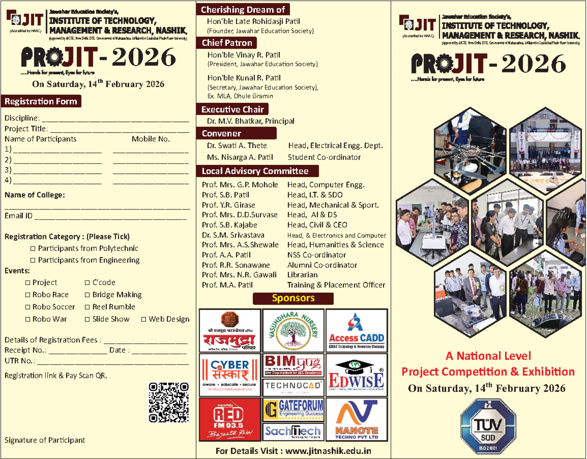 Projit 2026 National Level Project Competition Registration Form - Studocu