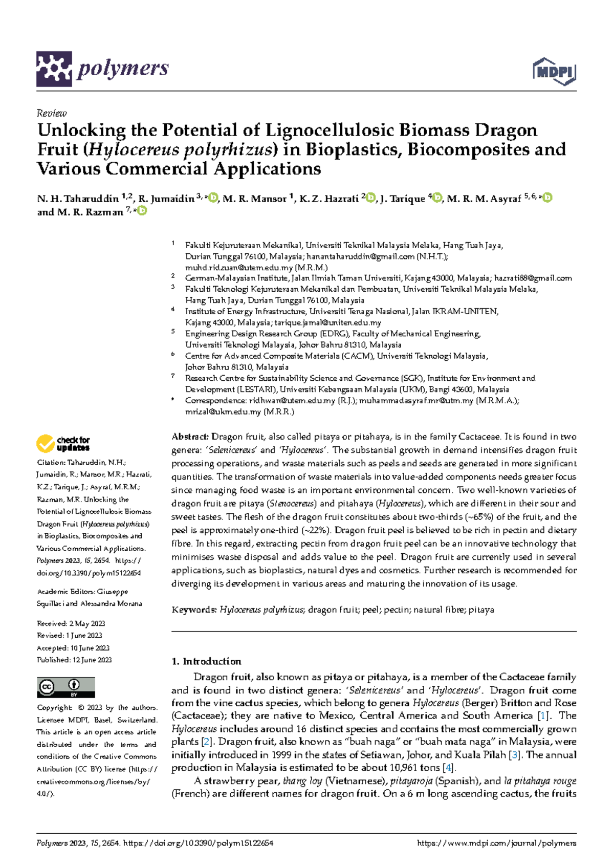 Unlocking Bioplastics Potential from Lignocellulosic Biomass: A Study ...
