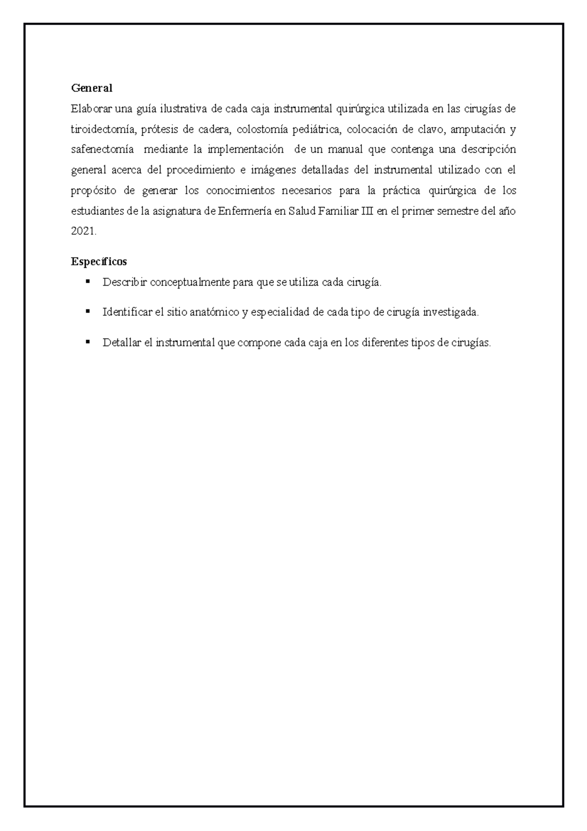 Guía de Instrumental Quirúrgico para Safenectomía en Enfermería III ...