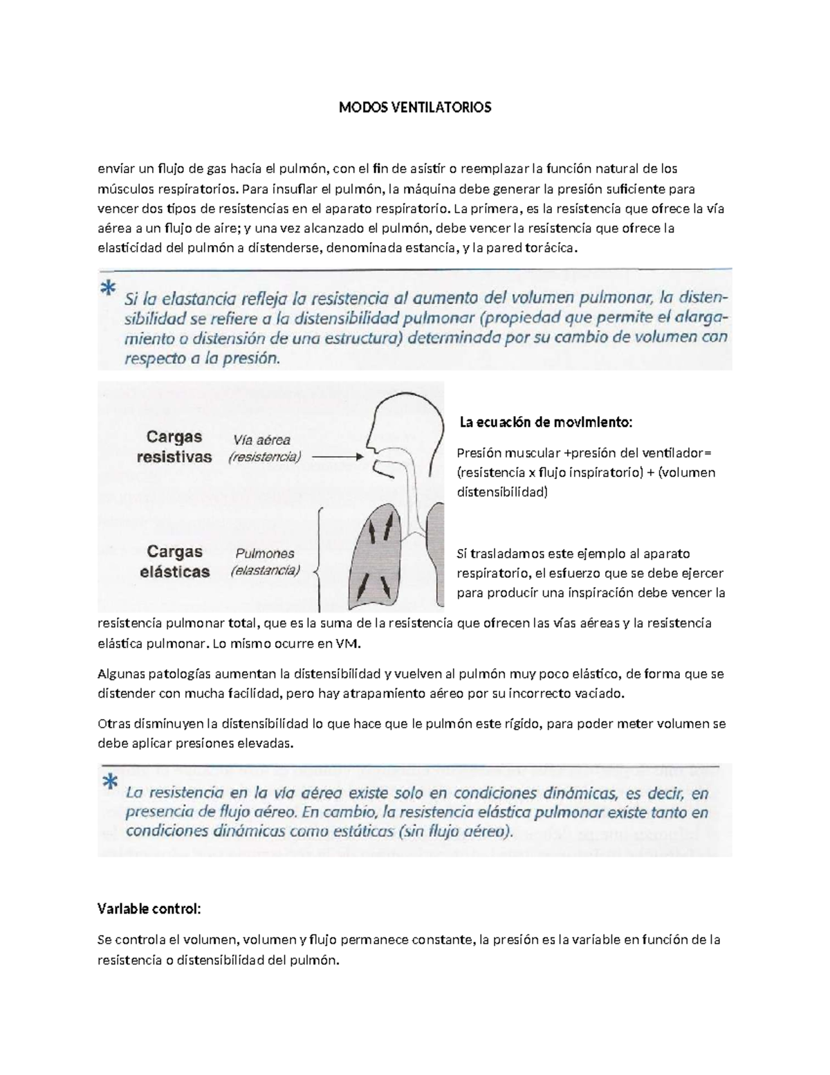 Modos Ventilatorios y Cuidados Críticos en Ventilación Mecánica - Studocu