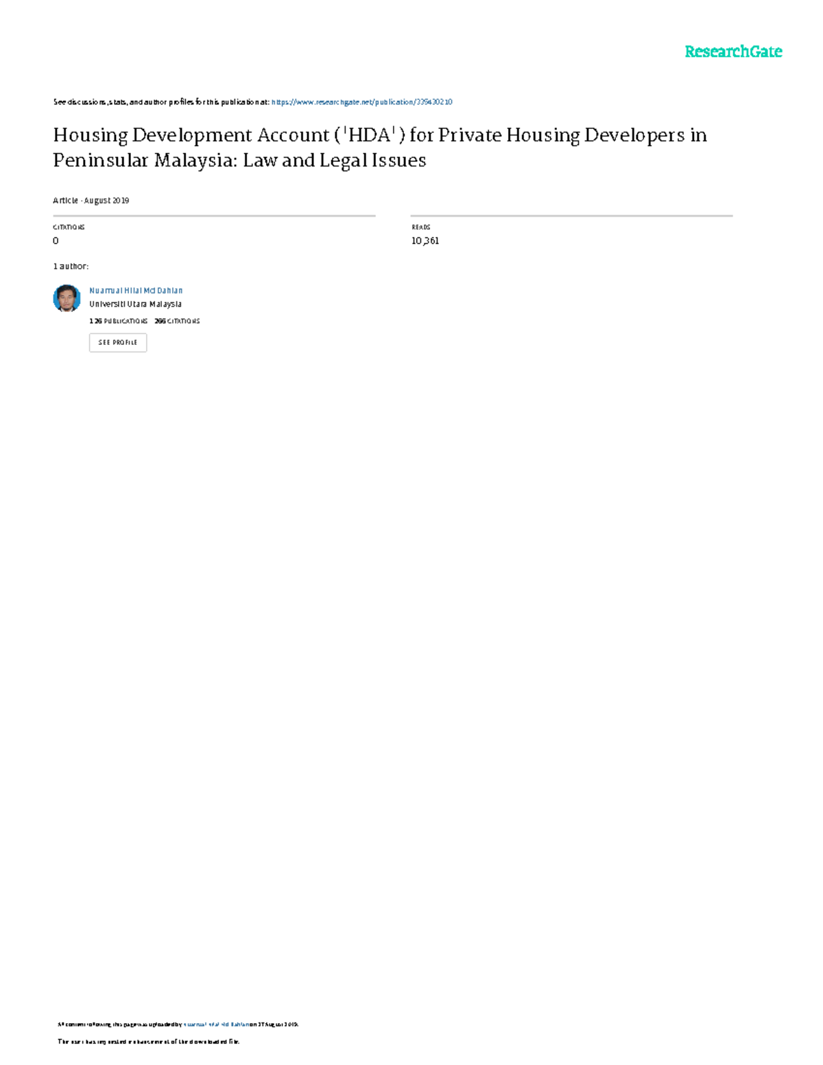 HDA and Legal Challenges in Private Housing Development in Malaysia ...