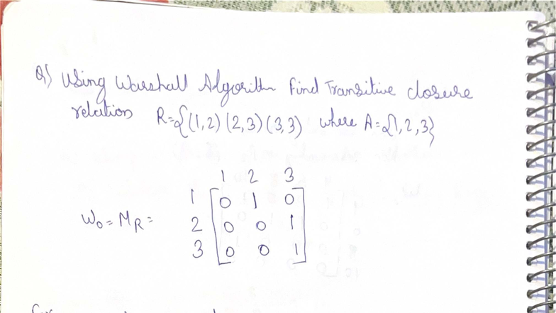 QS: Transitive Closure Relation & Graph Representation (Units 2-4 ...