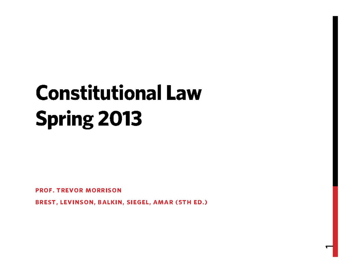 Con Law - Great FLOW Charts - Constitutional LawSpring 2013PROF. TREVOR ...