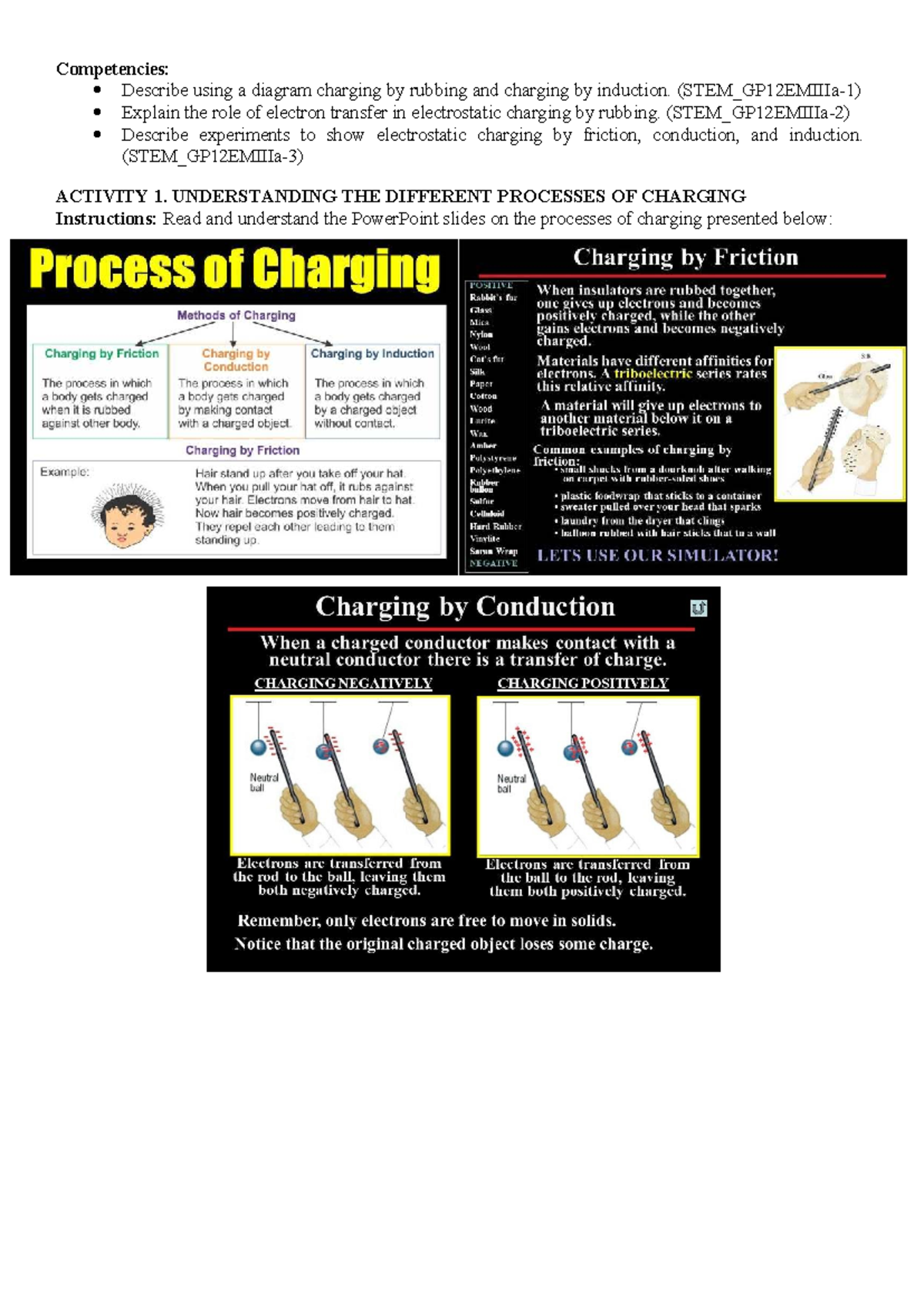 P6 LAS: Understanding Charging Processes - Rubbing, Induction ...