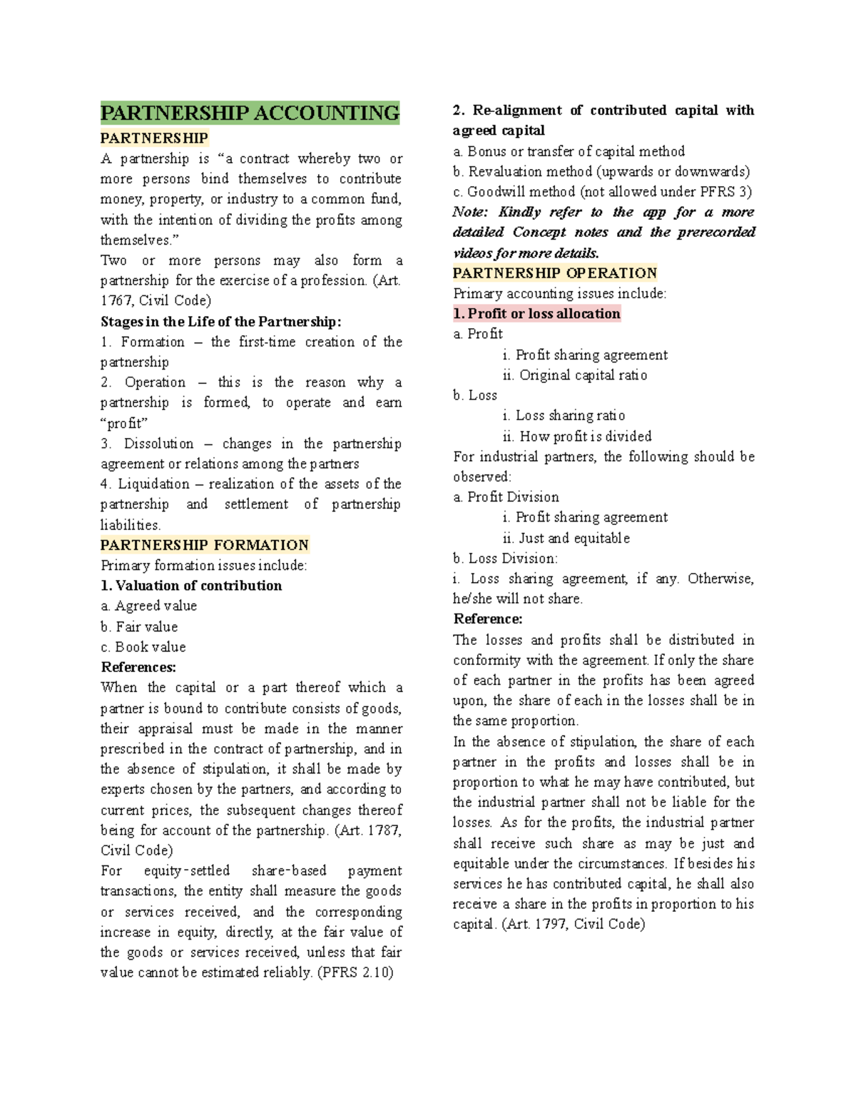 Partnership Accounting - PARTNERSHIP ACCOUNTING PARTNERSHIP A ...