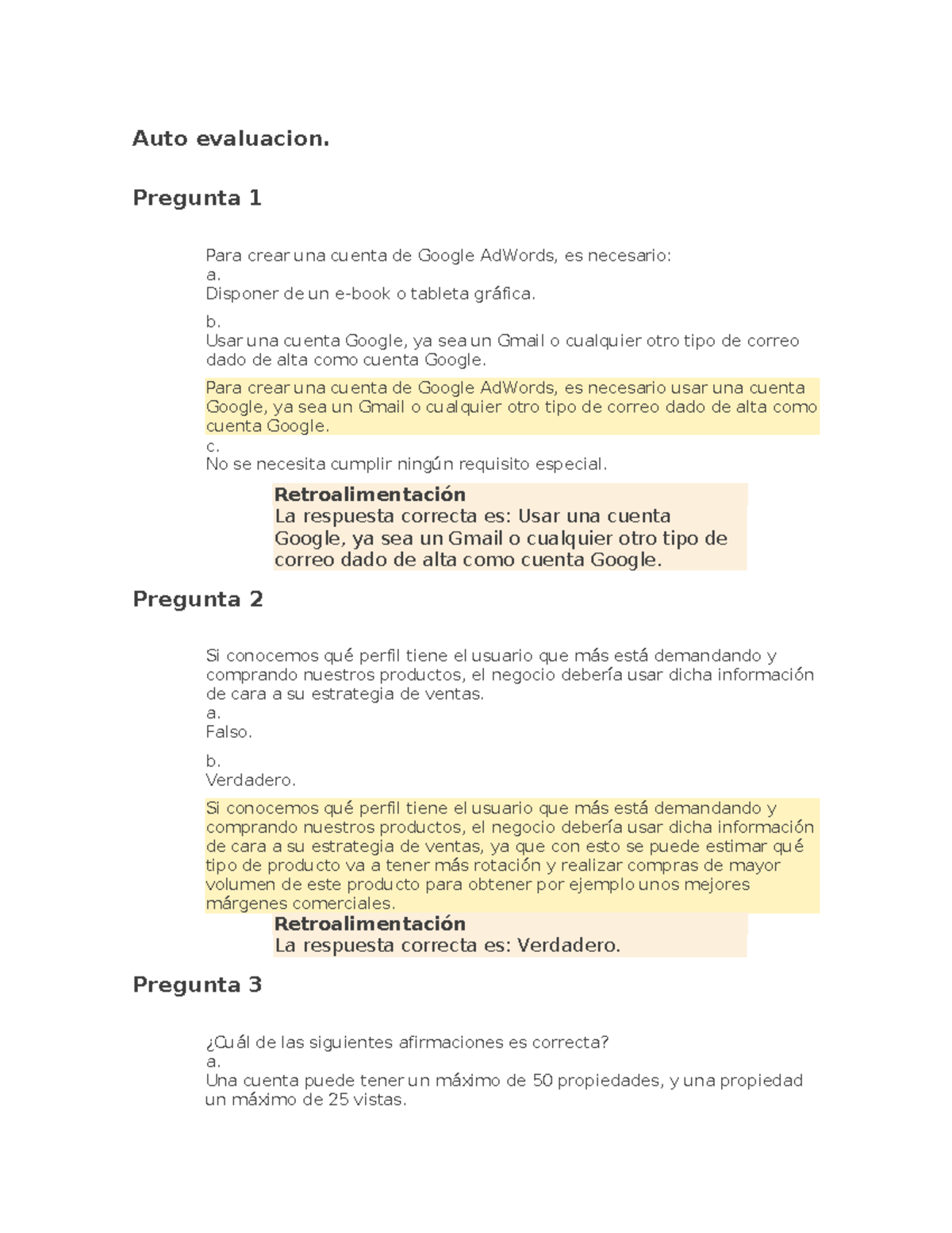 Autoevaluación - Asignatura Business y Big Data: Preguntas Clave - Studocu
