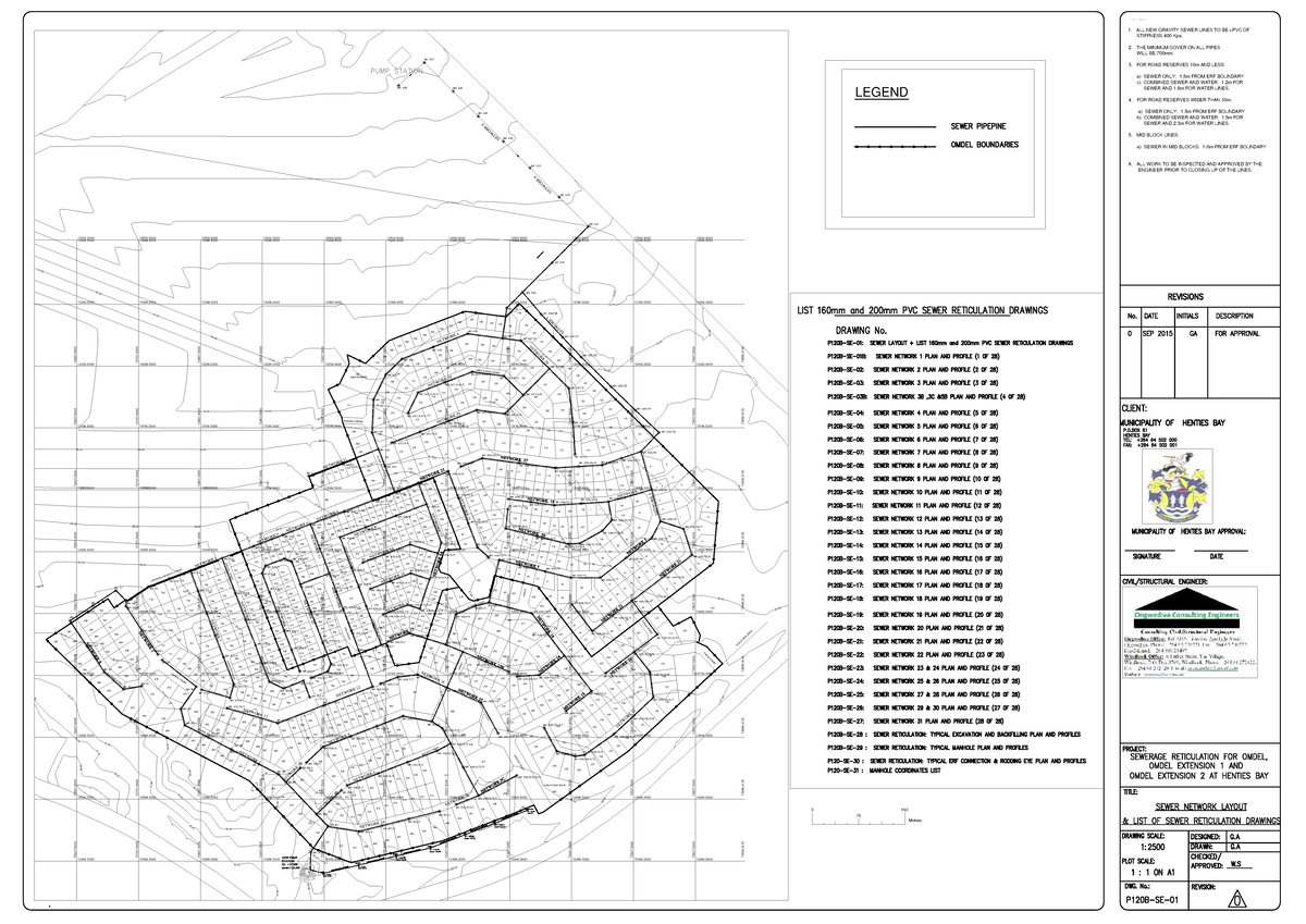 Henties Sewer Drawings (508 WO) - Engineering Specifications - Studocu