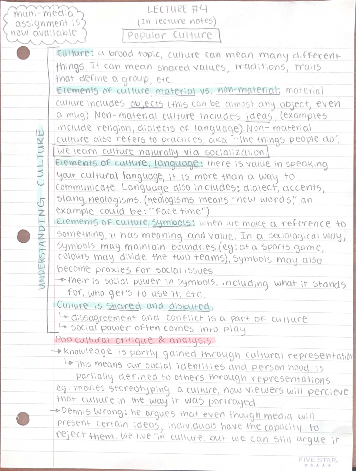 LECTURE 4 NOTES: Understanding Popular Culture and Its Elements - Studocu