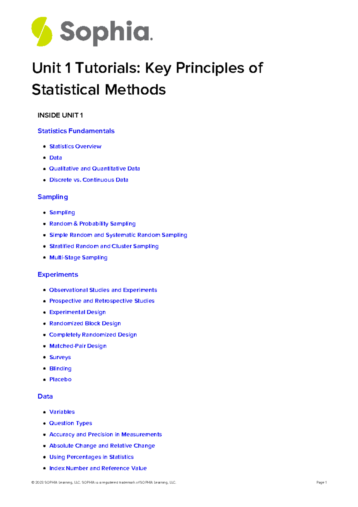 Unit-1-tutorials-key-principles-of-statistical-methods - Unit 1 Tutorials: Key Principles of ...
