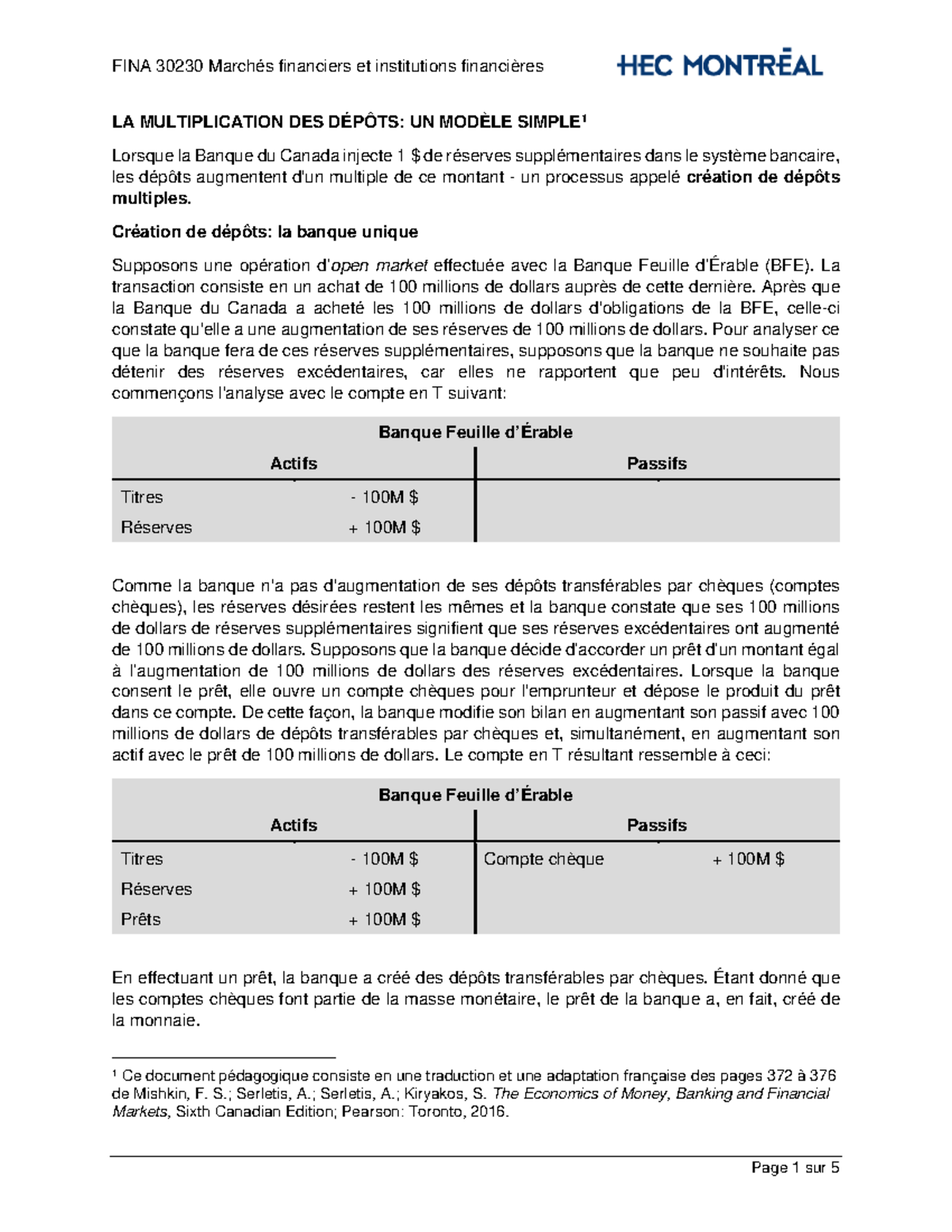 S2-LA Multiplication DES Dépôts - LA MULTIPLICATION DES DÉPÔTS: UN ...