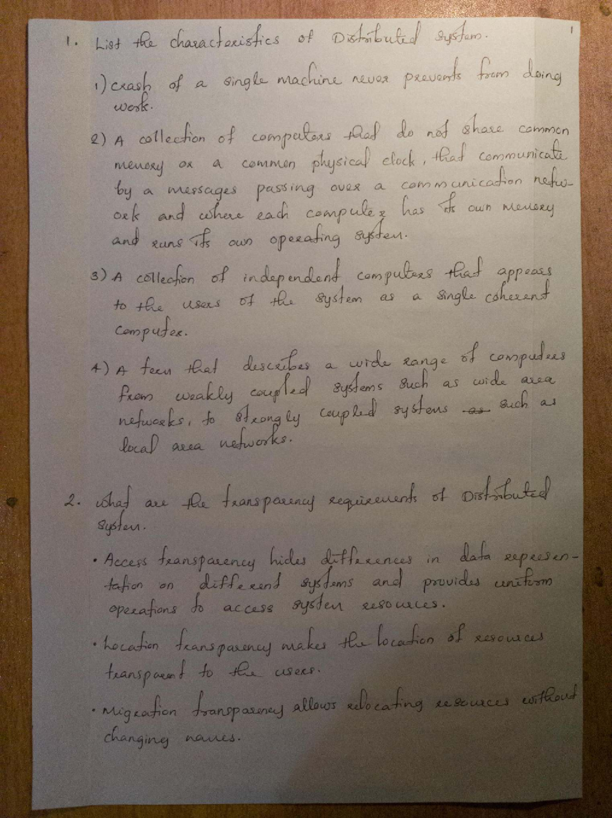 Distributed Remedial Study Notes for Course CL 220 - Studocu