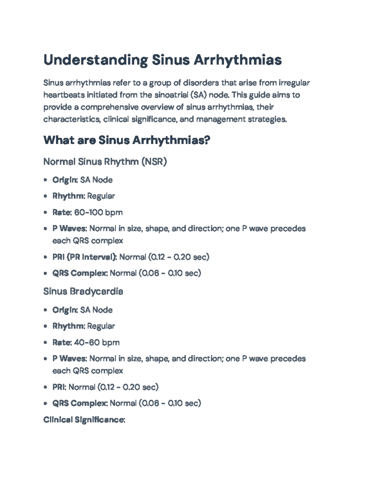 Comprehensive Guide to Sinus Arrhythmias: Classification & Management ...