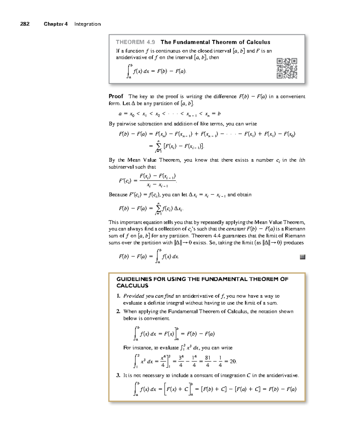 CALC 6 - CALC 6 NOTES - 282 Chapter 4 Integration THEOREM 4 The ...