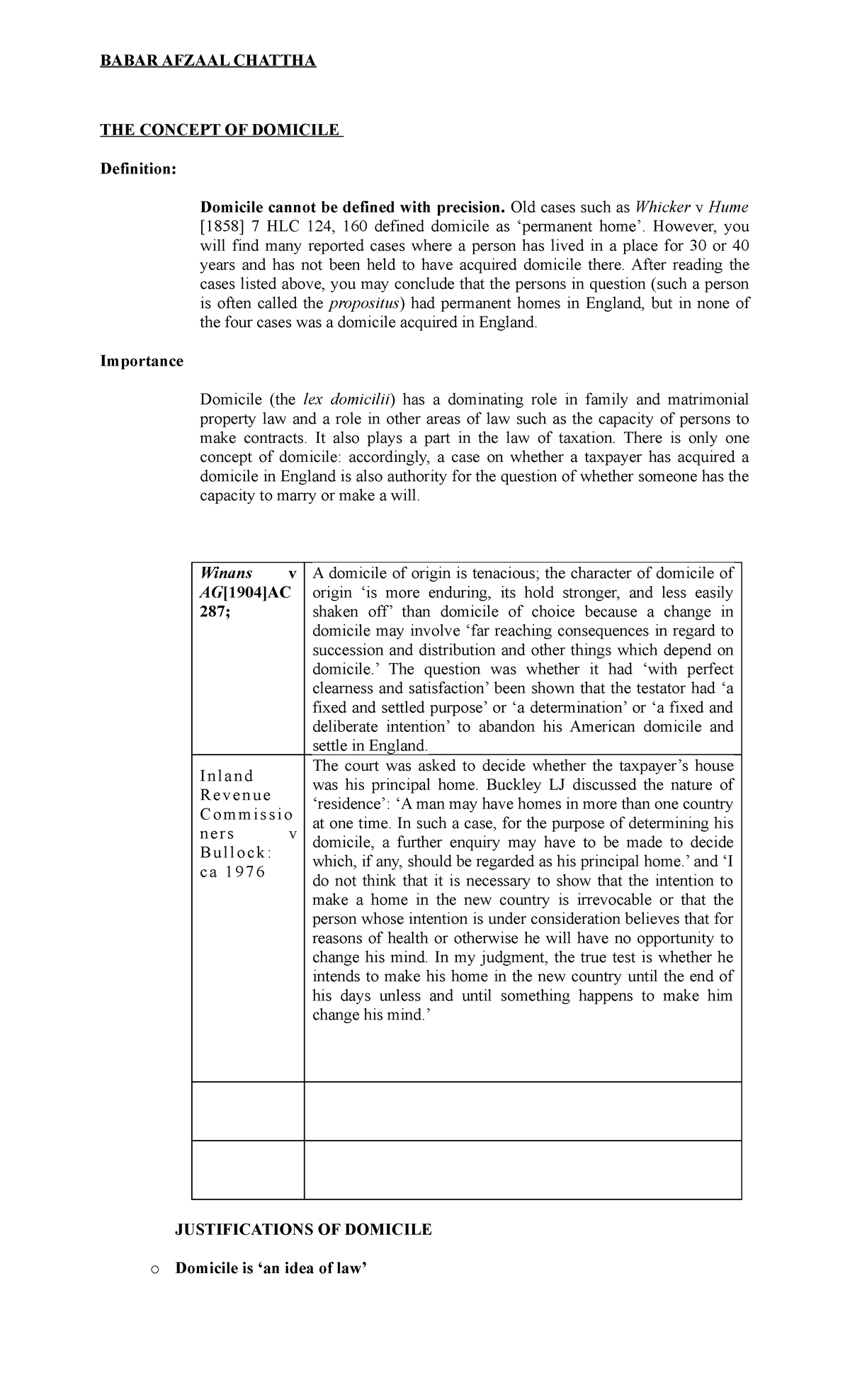 The Concept of Domicile: Definitions, Principles, & Justifications ...
