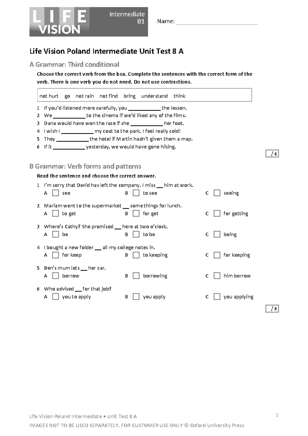 Lif Vis Pol Int Unit Test 8A - Life Vision Intermediate Test Notes ...