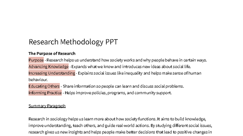 Research Methodology PPT: Sampling Methods Explained - Studocu