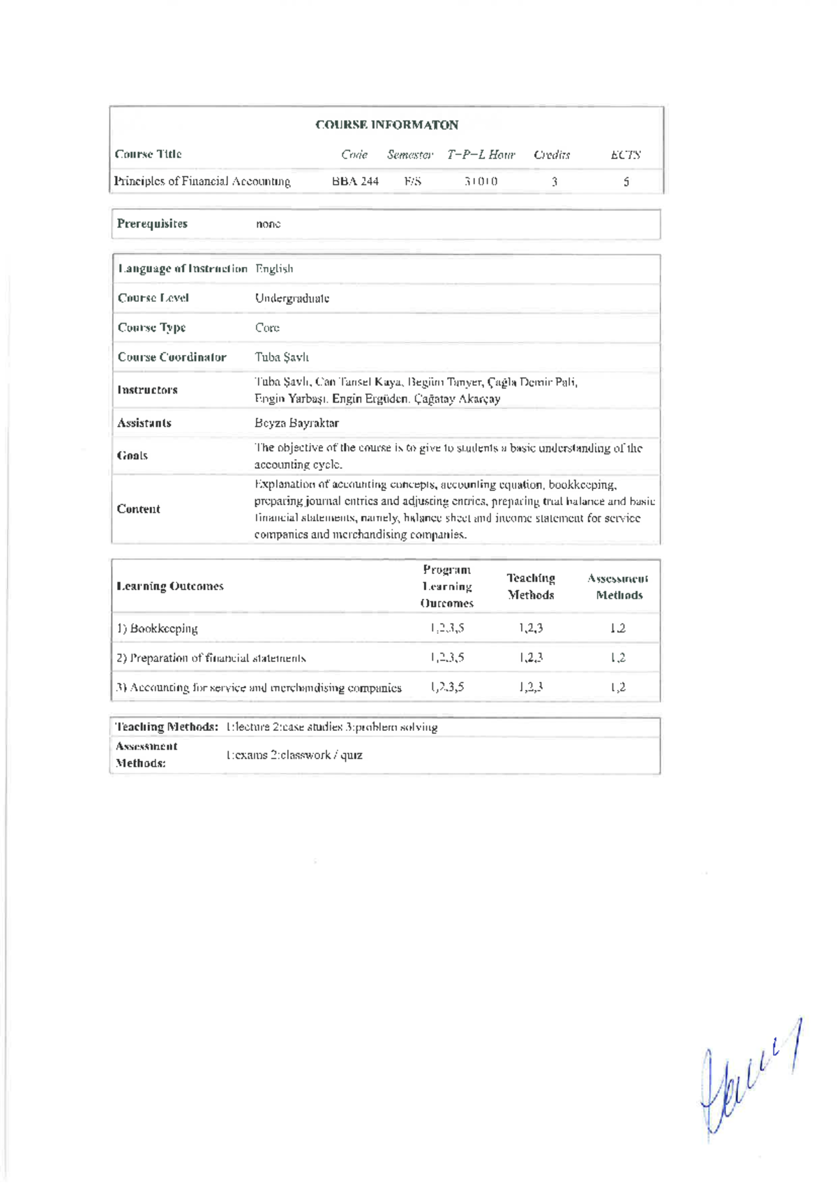 BBA 244 - Principles of Financial Accounting Syllabus - Studocu