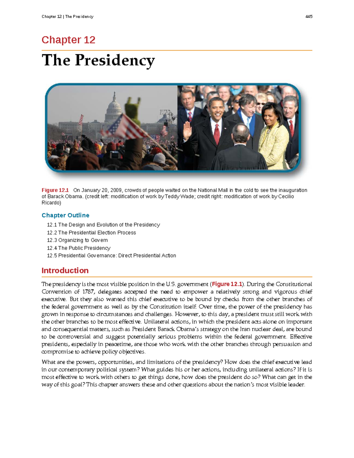 Chapter 12: Analyzing the Evolution of the Presidency (Gov 2e) - Studocu