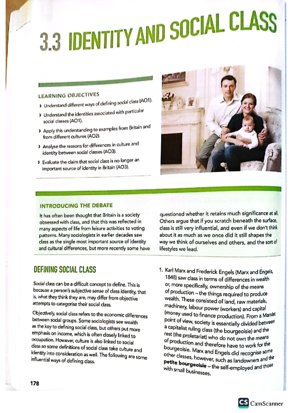 Sociology reading exercise - 3 IDENTITY AND SOCIAL CLASS LEARNING ...