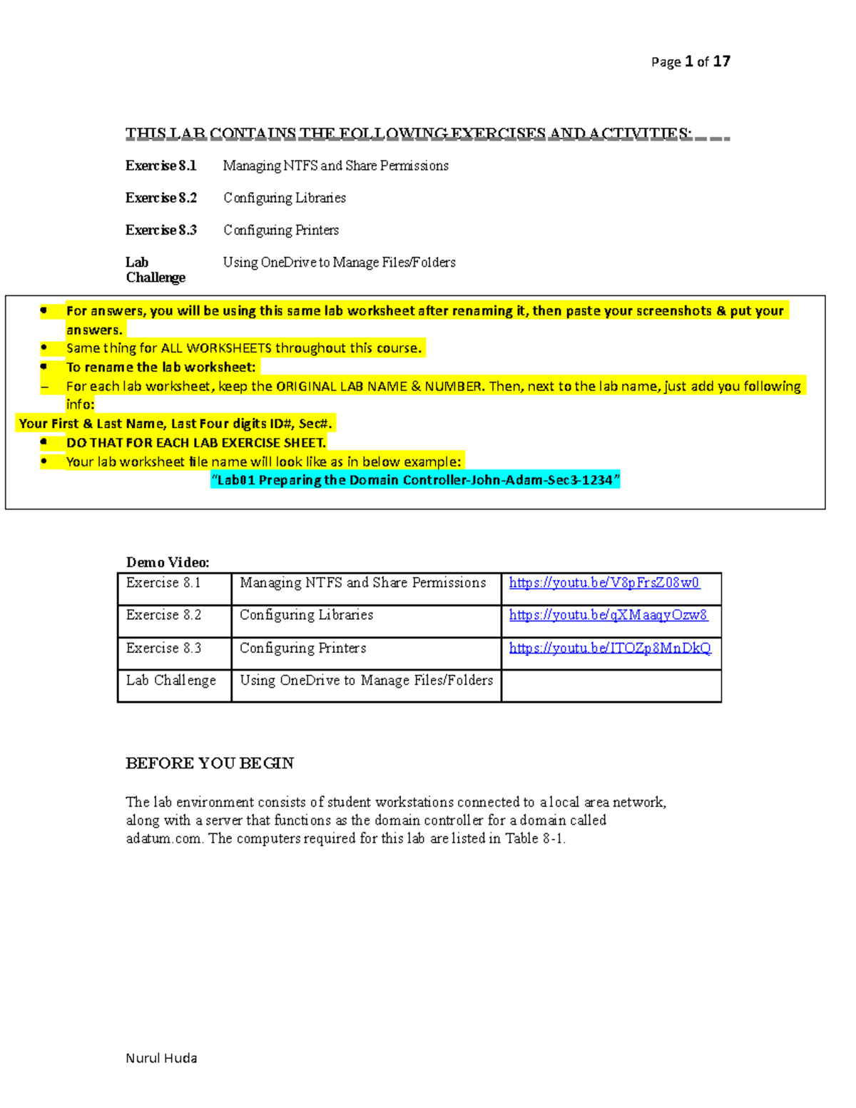Lab08 Configuring Data Access And Usage - THIS LAB CONTAINS THE ...