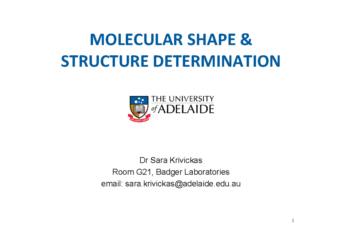 Chem1A Final Exam Notes: Molecular Shape & Structure Analysis - Studocu