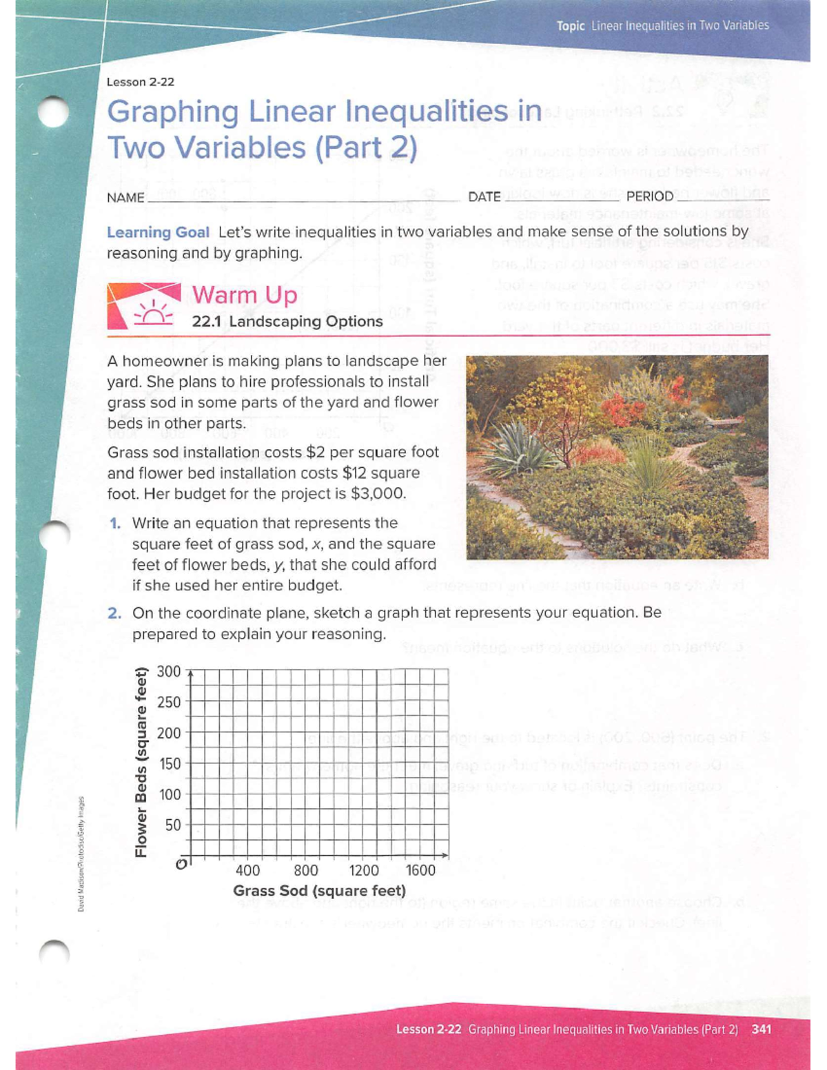 Linear Inequalities in Two Variables Lesson: Graphing Part 2 - Studocu