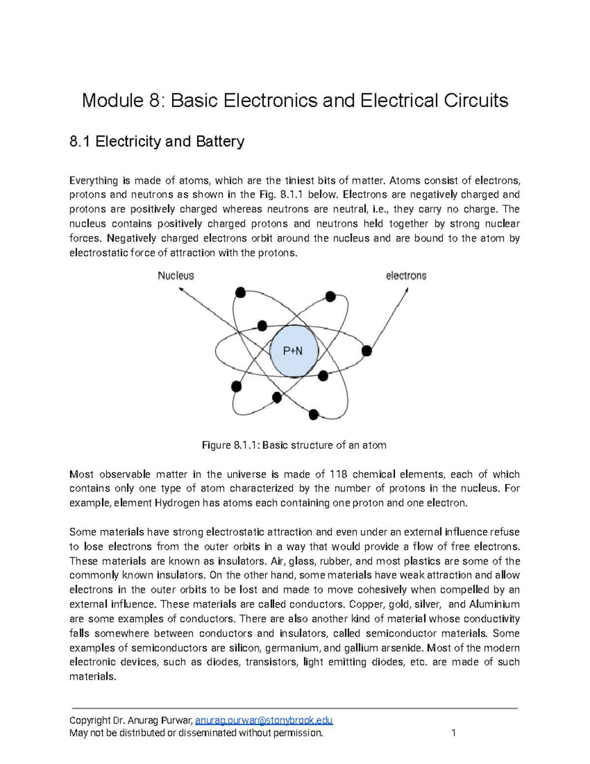 Module 8 Basic Electronics and Electrical Circuits - Module 8: Basic ...