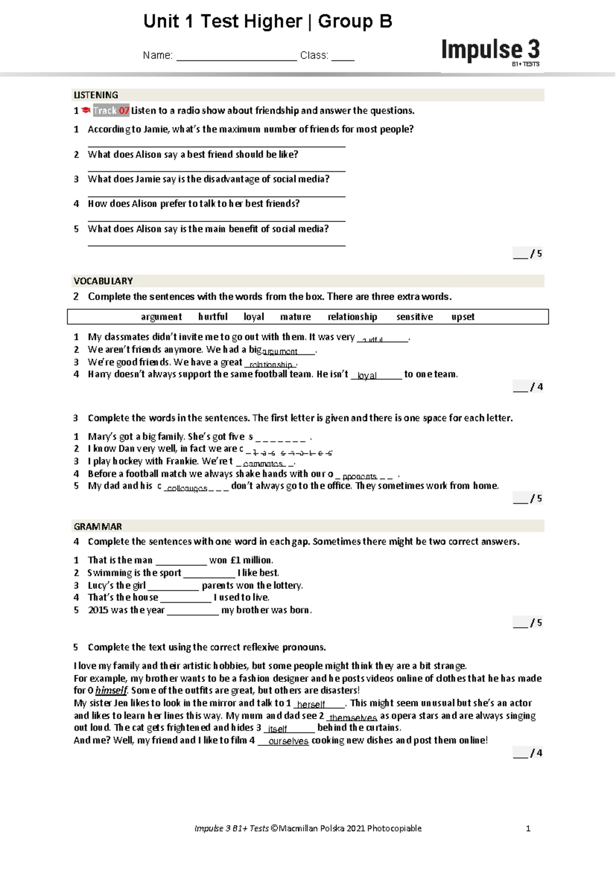 Junior Explorer 5: Bank Pomysłów - Materiały dla Nauczycieli - Studocu