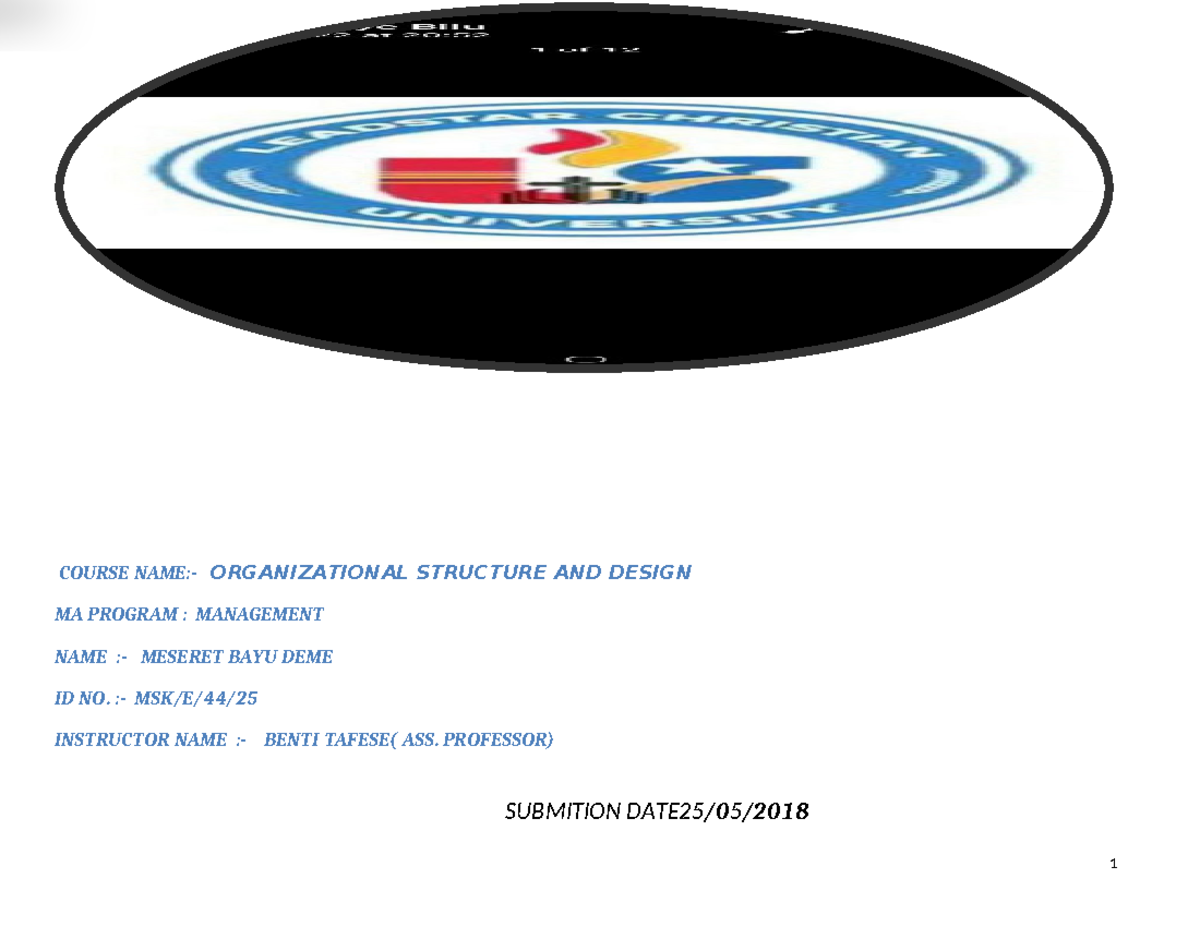 Organizational Structure Analysis of Global Beverage Corp: MA Program ...