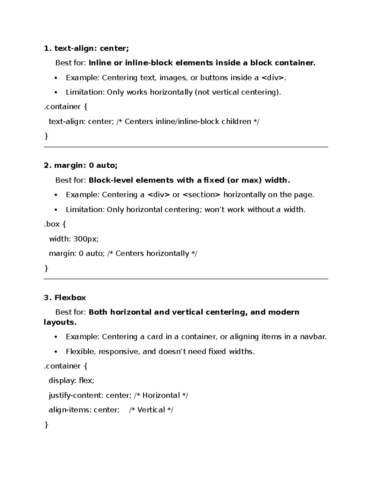 Centering In Css Techniques For Horizontal Vertical Alignment Studocu