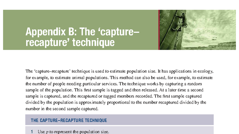 Capture-Recapture Method: Estimating Populations (Math Std Year 11 ...