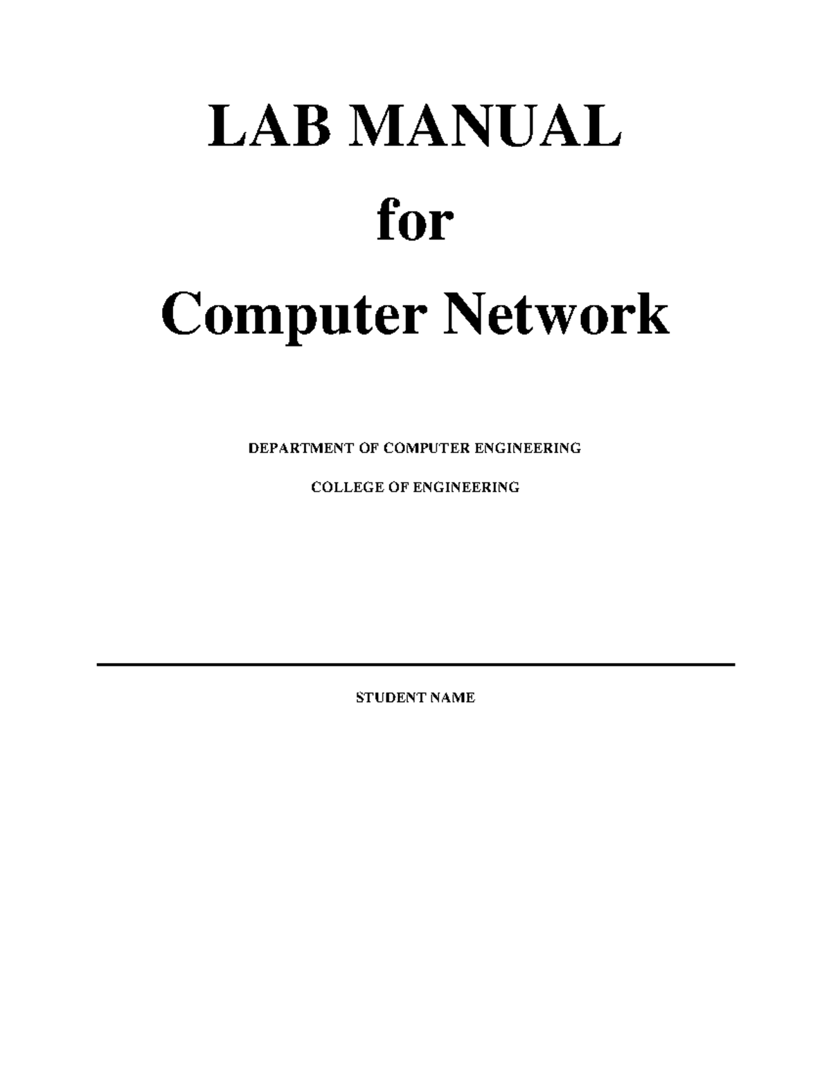 CCNA-lab-Manual 2023 - laboratory activity with answers and configurations - LAB MANUAL for ...