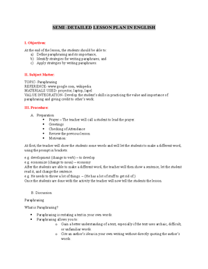 Lesson Plan 4 Types of Sentences - SEMI – DETAILED LESSON PLAN IN ...