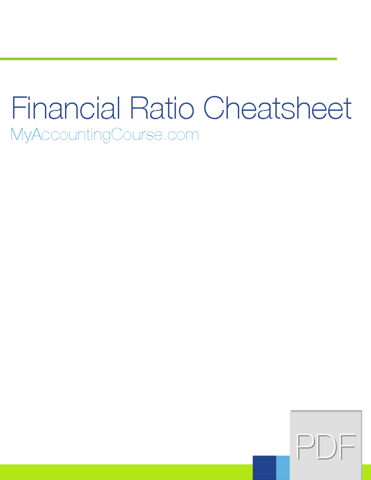 Financial Ratios Cheat Sheet: Key Metrics for CPA/CMA Exams - Studocu
