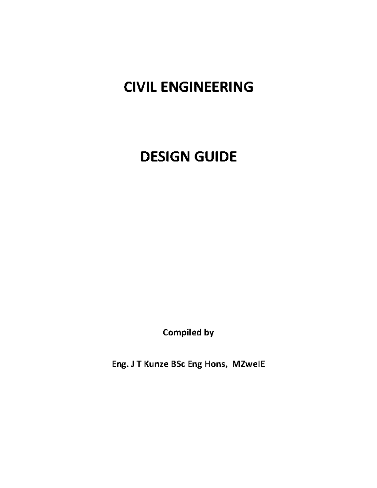 Civil engineering design guide: Comprehensive manual for roads and ...