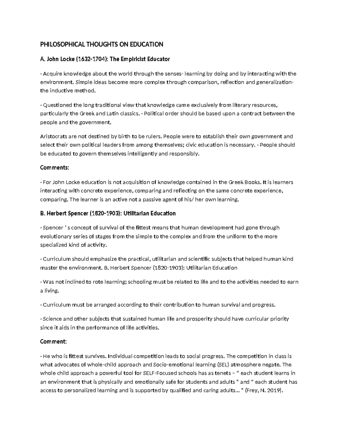 Philosophical Perspectives On Education A Reviewer For Tcscol Studocu