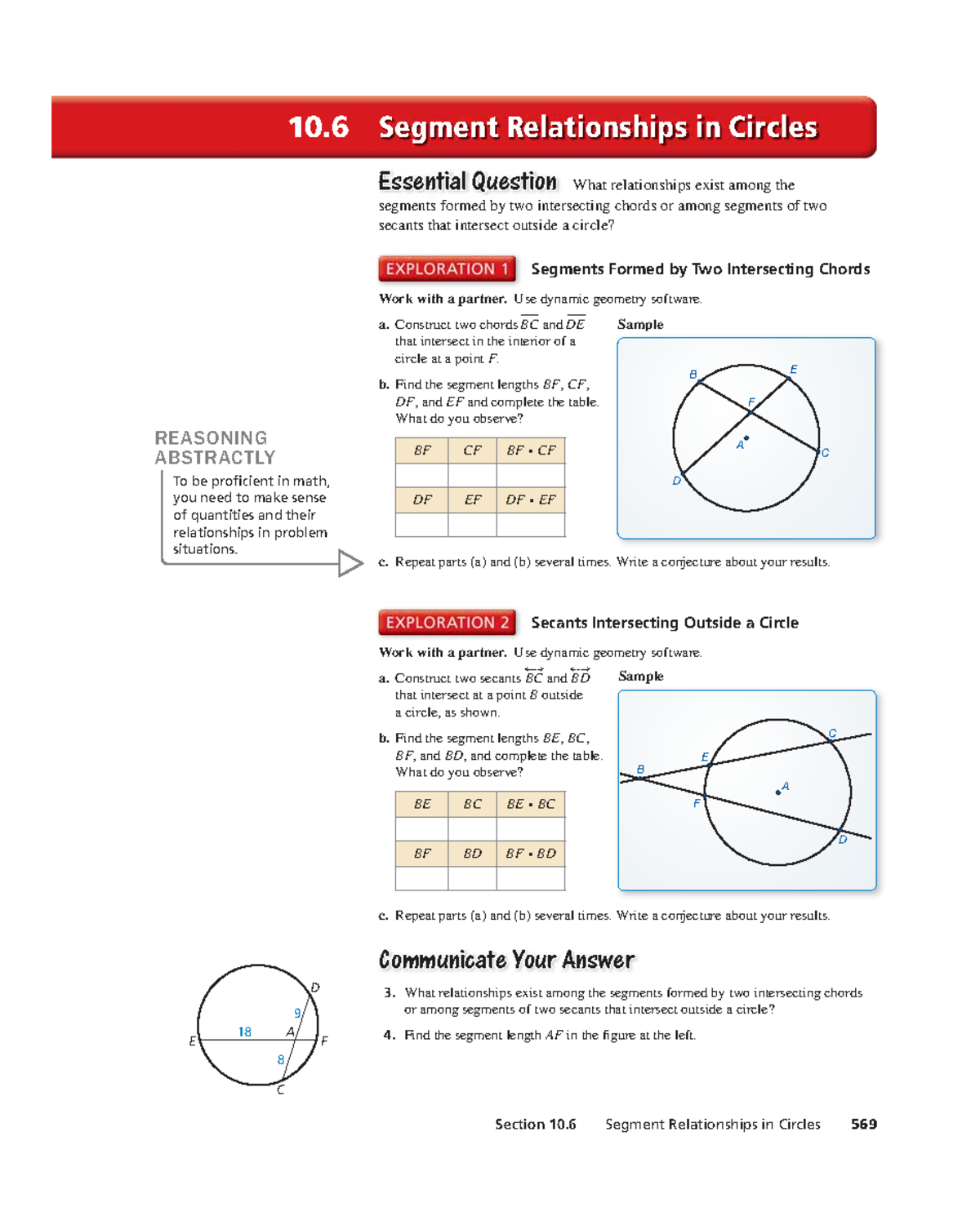 Big ideas chapter 10 section 6 Lecture notes & practice questions ...