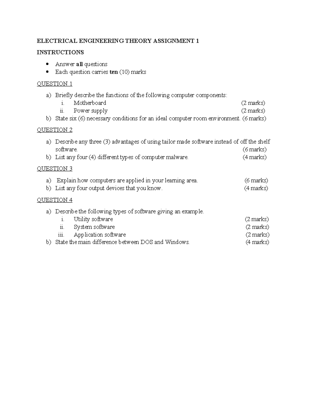 EECS 101: Computer Skills Theory Assignment 1 Instructions - Studocu