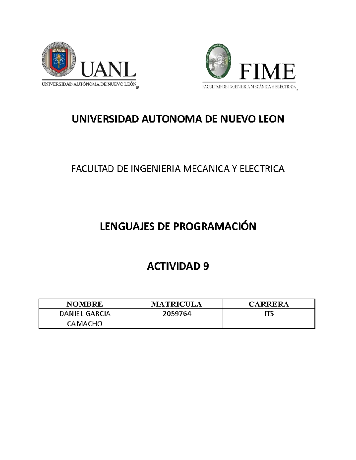 Actividad 9: Paradigmas de Programación en Lenguajes de Programación - Studocu