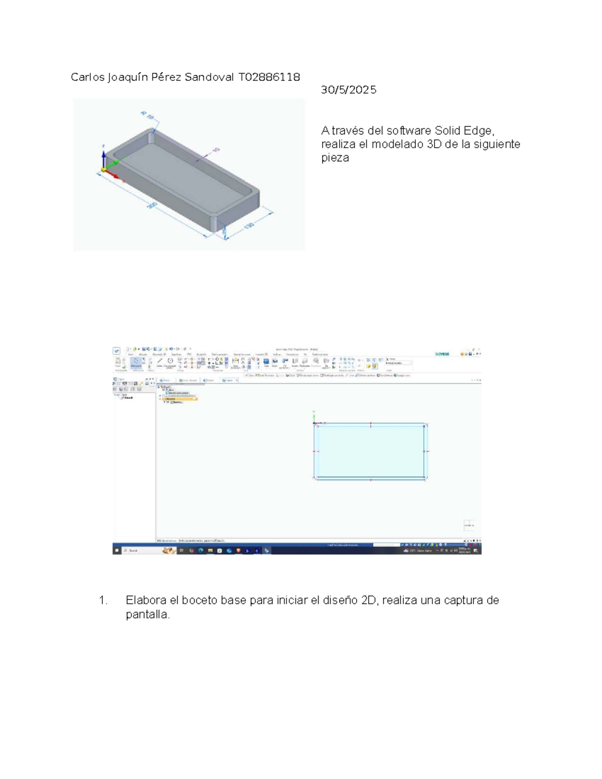 Modelado 3D en Solid Edge - Dibujo de Ingeniería 3 T02886118 - Studocu