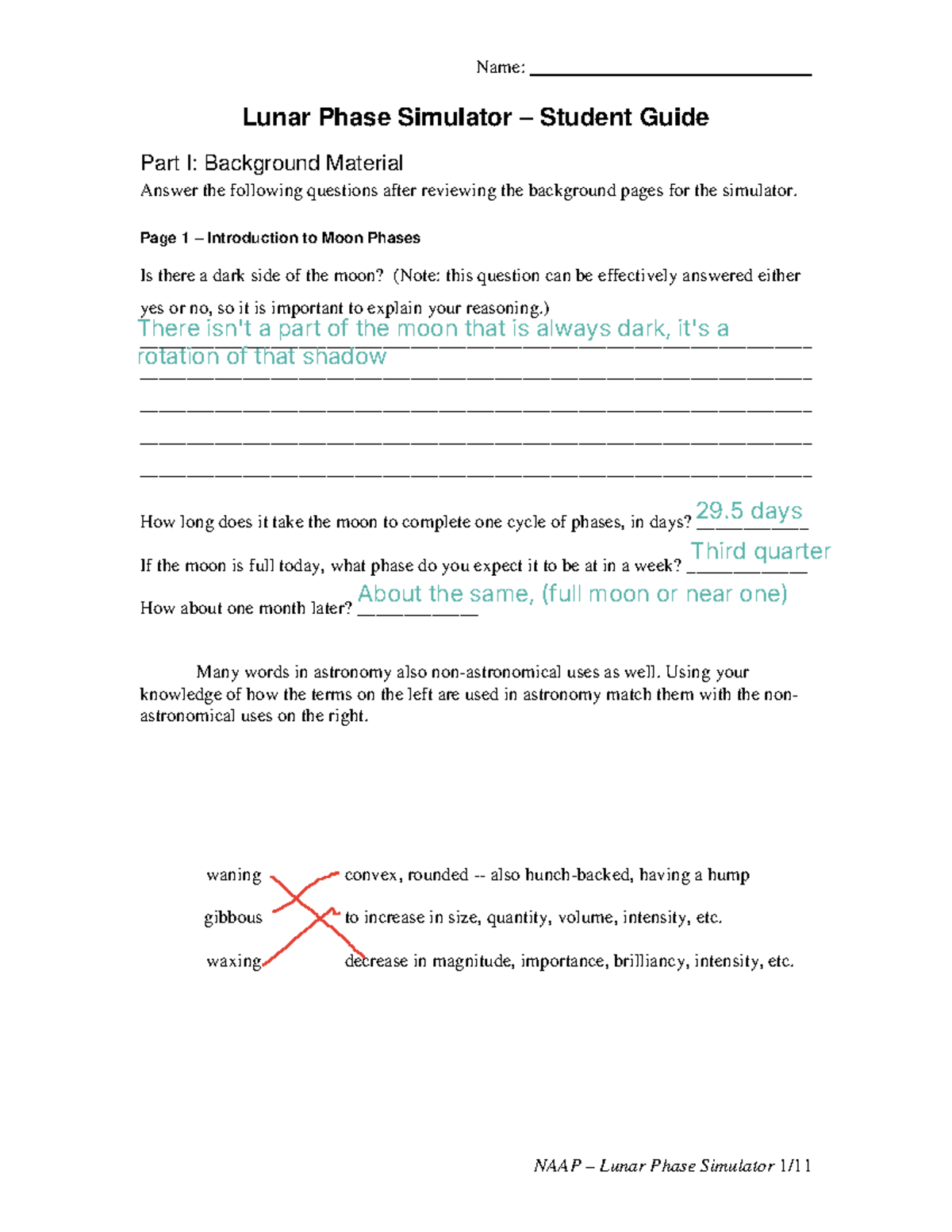 Lab 3: Lunar Phase Simulator Student Guide - Background Material - Studocu