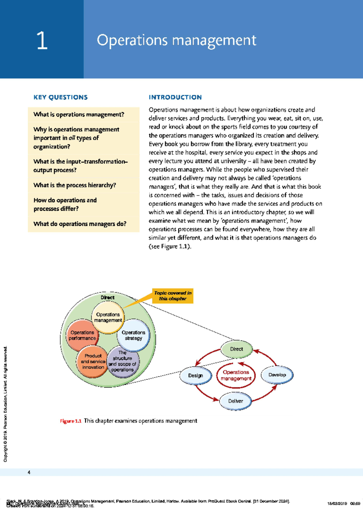 Operations Management Overview: Key Concepts and Importance (M01) - Studocu