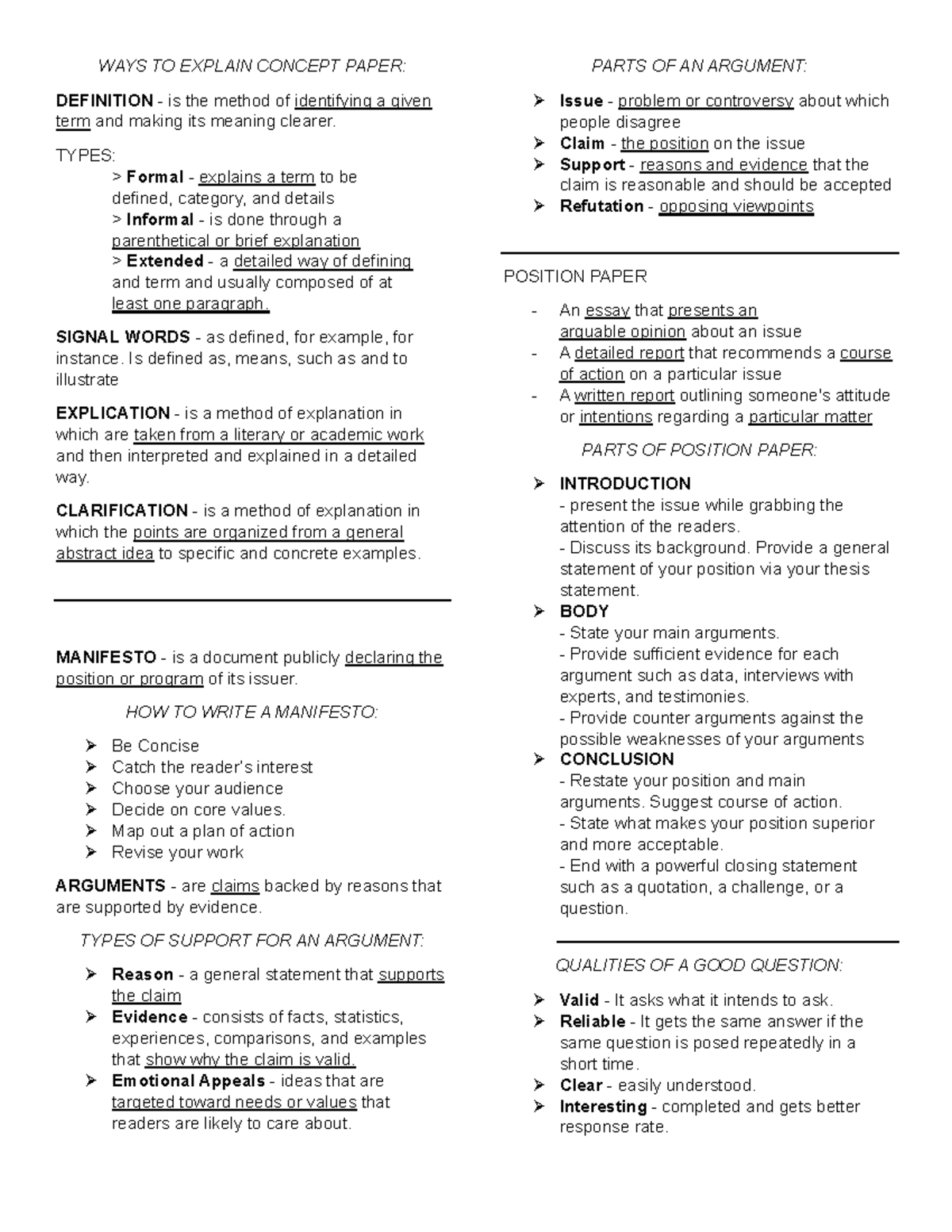 EAPP 2nd QReviewer - hgyu gyug uk - WAYS TO EXPLAIN CONCEPT PAPER ...