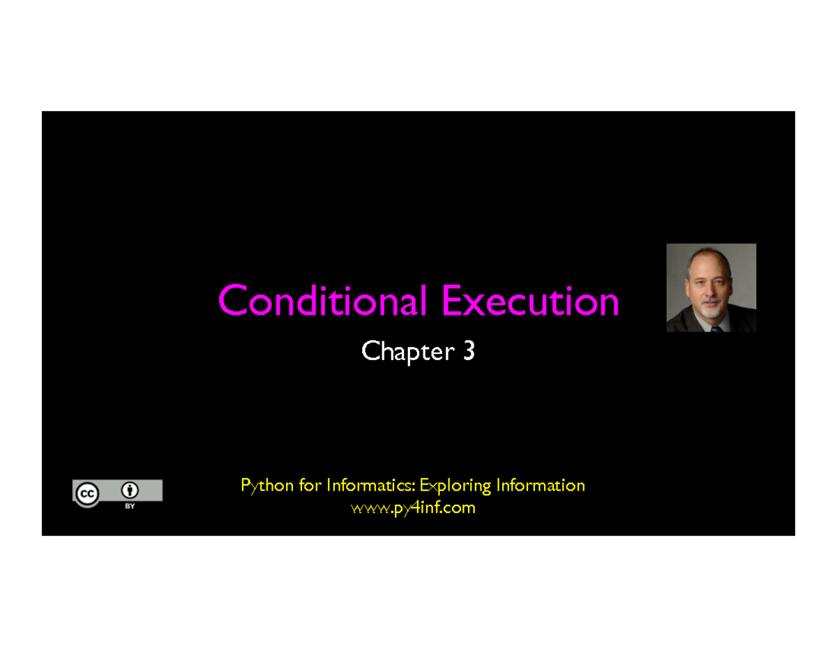 Conditional Execution In Python Chapter 3 Py4inf Studocu
