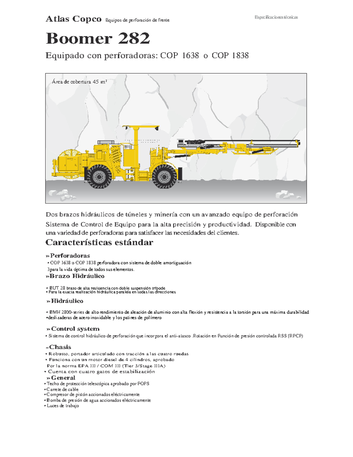 Boomer 282 español - descripción de equipo minero - Atlas Copco Equipos de perforación de frente ...