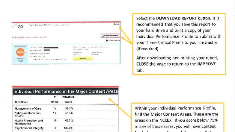 ATI 3 Critical Points Remediation Instructions for NCLEX Preparation ...
