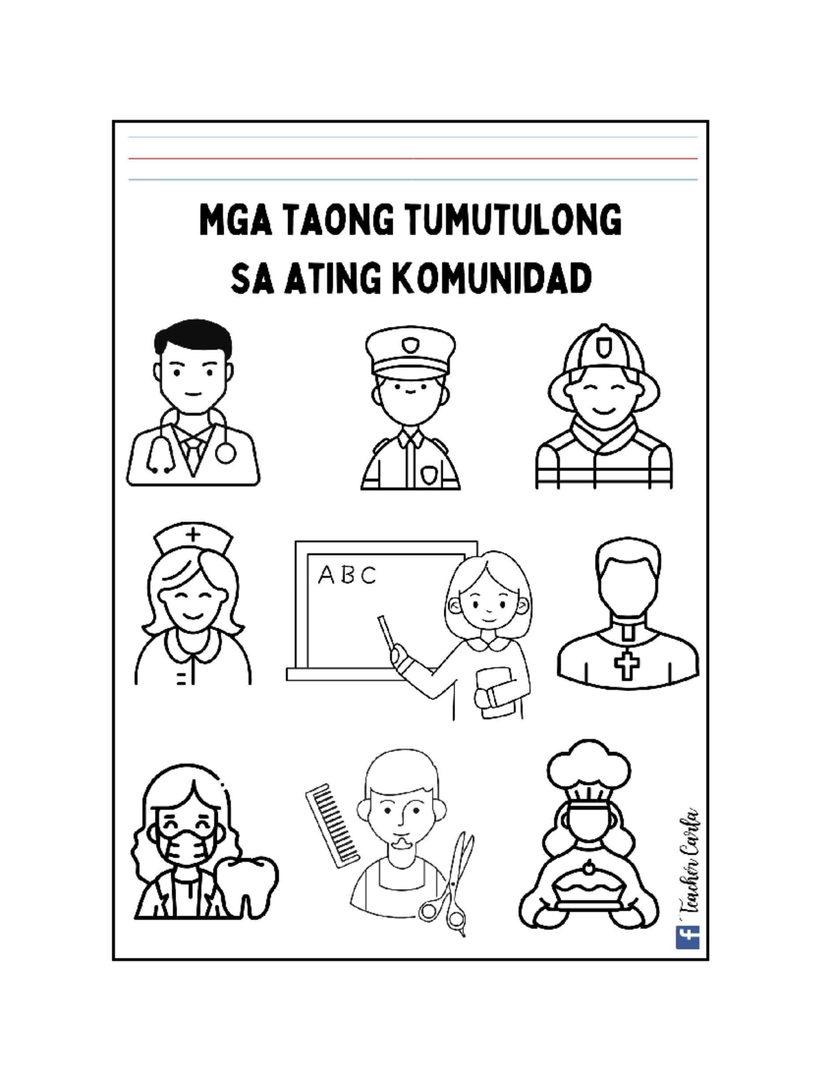 Community Helpers Pictures Tagalog