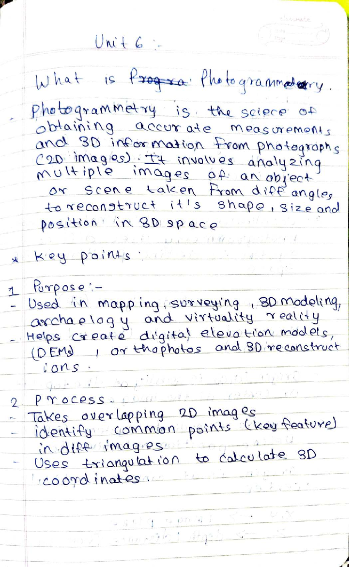 IP Unit 6: Applications of Photogrammetry and Medical Imaging ...